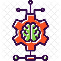 Deep Learning Icon - Download in Colored Outline Style