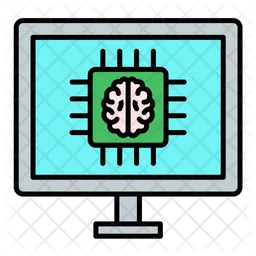 Deep Learning Icon - Download in Colored Outline Style
