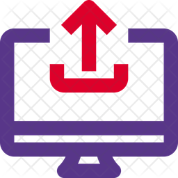 Desktop Upload Icon - Download in Dualtone Style