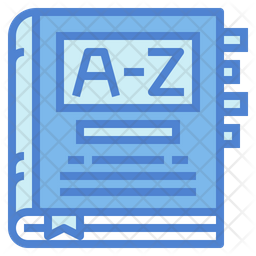 Dictionary Icon - Download in Colored Outline Style