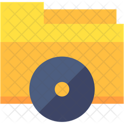 Disk Folder Icon - Download in Flat Style