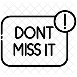 Do Not Miss Reminder Icon - Download in Line Style