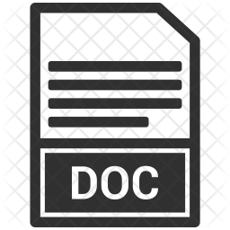 Doc format Icon - Download in Glyph Style