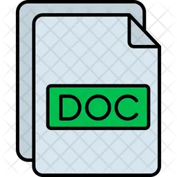Docs Icon - Download in Colored Outline Style