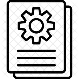 Document Management Icon - Download in Line Style