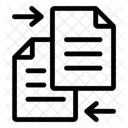 Documents Sharing Icon - Download in Line Style