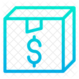 Dollar Box Icon - Download in Gradient Style