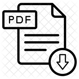 Download File Icon - Download in Line Style