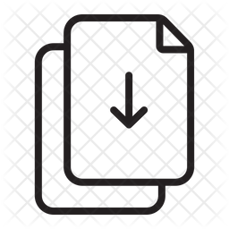 Download File Icon - Download in Line Style