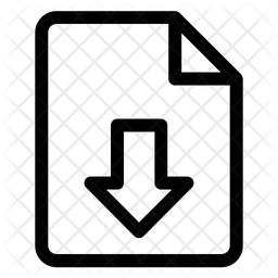 Download File Icon - Download in Line Style