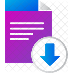 Download File Icon - Download in Gradient Style