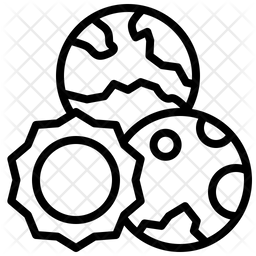 Eclipse Icon - Download in Line Style