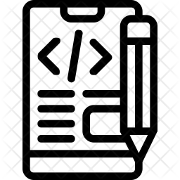 Edit Script Icon - Download in Line Style