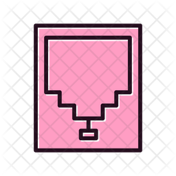 Ethernet Port Icon - Download in Colored Outline Style