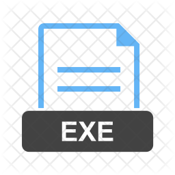 Exe file Icon - Download in Flat Style
