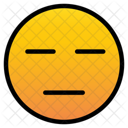 Expressionless Face Emoji Icon - Download in Colored Outline Style