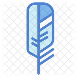 Feather Icon - Download in Colored Outline Style