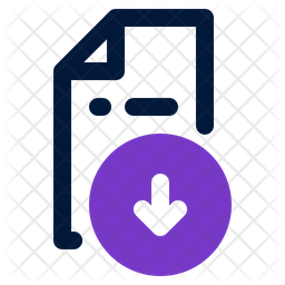 File Icon - Download in Line Style