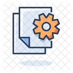 File Configuration Icon - Download in Colored Outline Style
