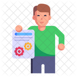 File Configuration Icon - Download in Flat Style