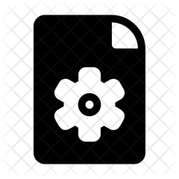 File Configuration Icon - Download in Glyph Style