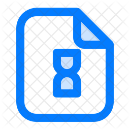 File Loading Icon - Download in Colored Outline Style
