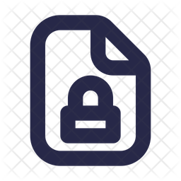 File Lock Icon - Download in Line Style