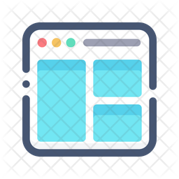 Flexbox Icon - Download in Colored Outline Style
