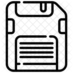 Floppy Disk Icon - Download in Line Style