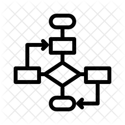 Flowchart Icon - Download in Line Style