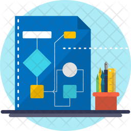 Flowchart Icon - Download in Flat Style