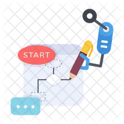 Flowchart Designing Icon - Download in Flat Style