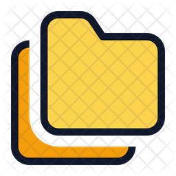 Folder Copy Icon - Download in Colored Outline Style