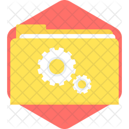 Folder Settings Icon - Download in Flat Style