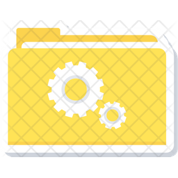 Folder Settings Icon - Download in Sticker Style