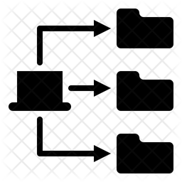 Folder Structure Icon - Download in Glyph Style