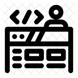 Front End Developer Icon - Download in Line Style