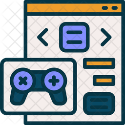 Game Programming Icon - Download in Colored Outline Style