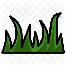 Grass Icon - Download in Colored Outline Style