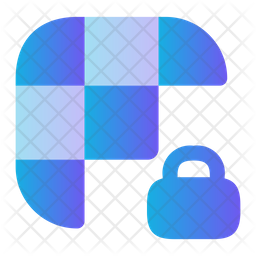 Grid lock Icon - Download in Gradient Style