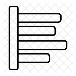 Horizontal Bar Chart Icon - Download in Line Style