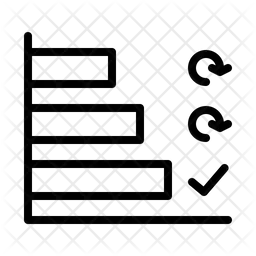 Horizontal Bar Chart Icon - Download in Line Style