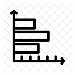 Horizontal Bar Chart Icon - Download in Line Style