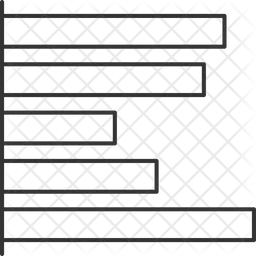 Horizontal Bar Chart Icon - Download in Line Style