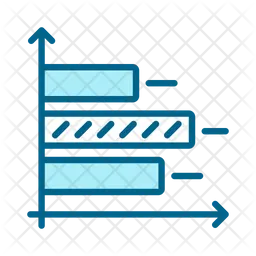 Horizontal bar chart Icon - Download in Line Style
