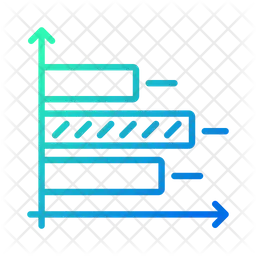 Horizontal bar chart Icon - Download in Gradient Style