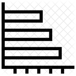 Horizontal chart Icon - Download in Line Style