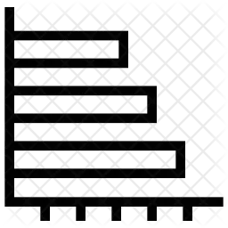 Horizontal chart Icon - Download in Line Style