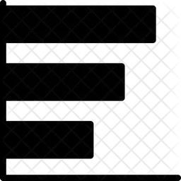 Horizontal Chart Icon - Download in Glyph Style