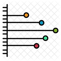 Horizontal Chart Icon - Download in Colored Outline Style